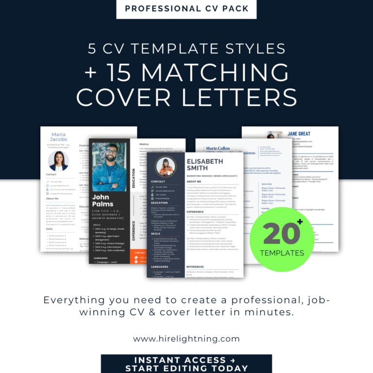 The Complete CV Template Pack – Land Interviews Faster – HireLightning